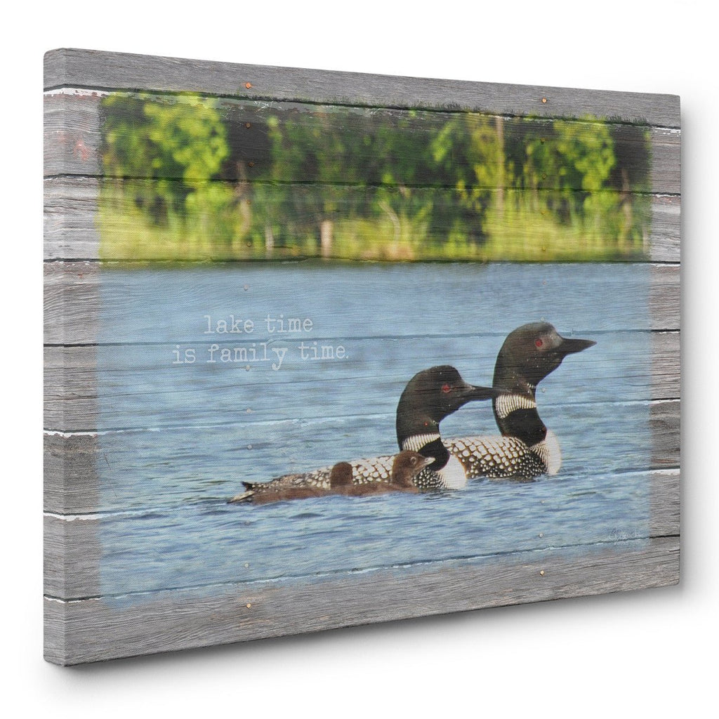 Lake Time is Family Time - Loon Canvas Print – Jennifer Ditterich Designs