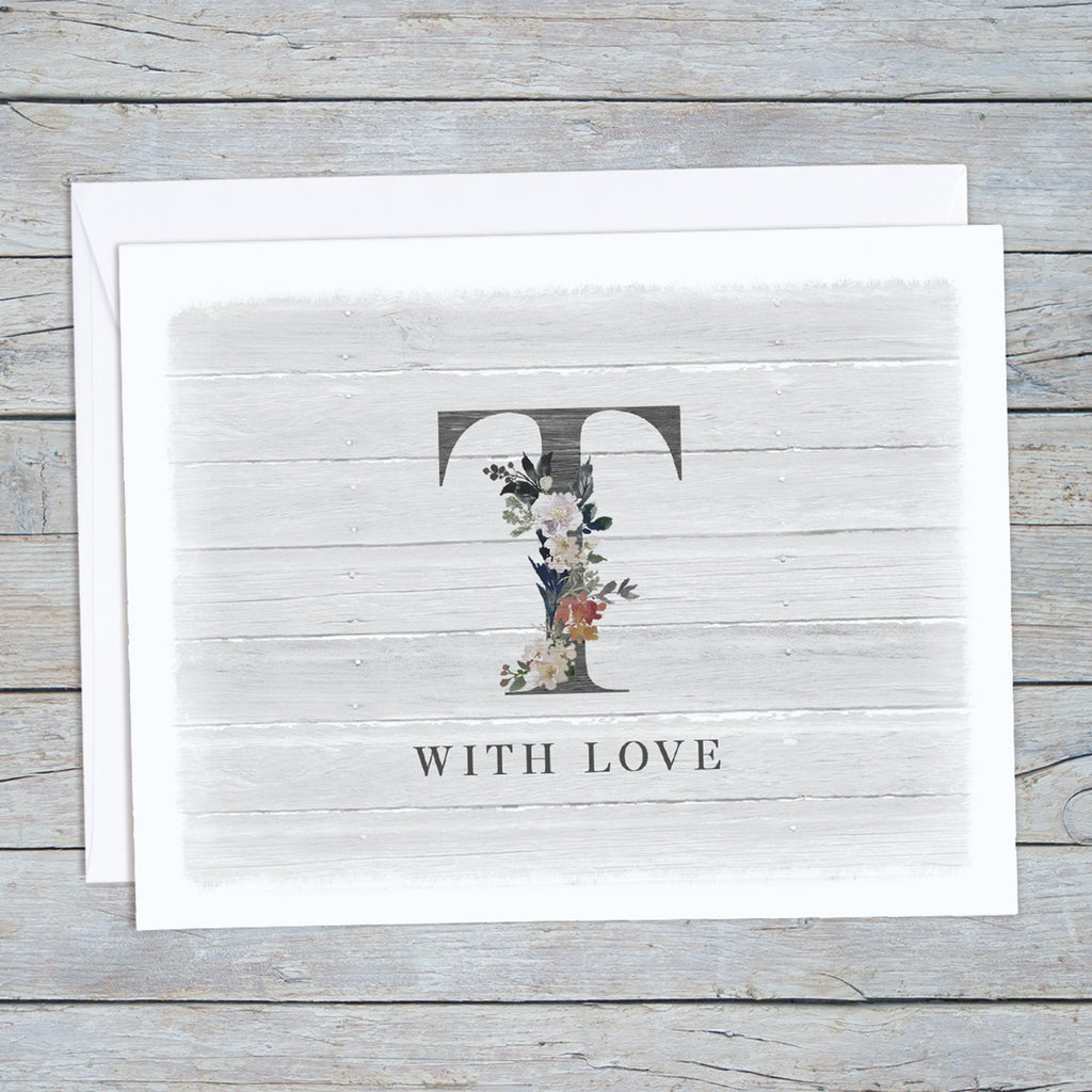 Monogram Note Card Set with Custom Wording – Jennifer Ditterich Designs