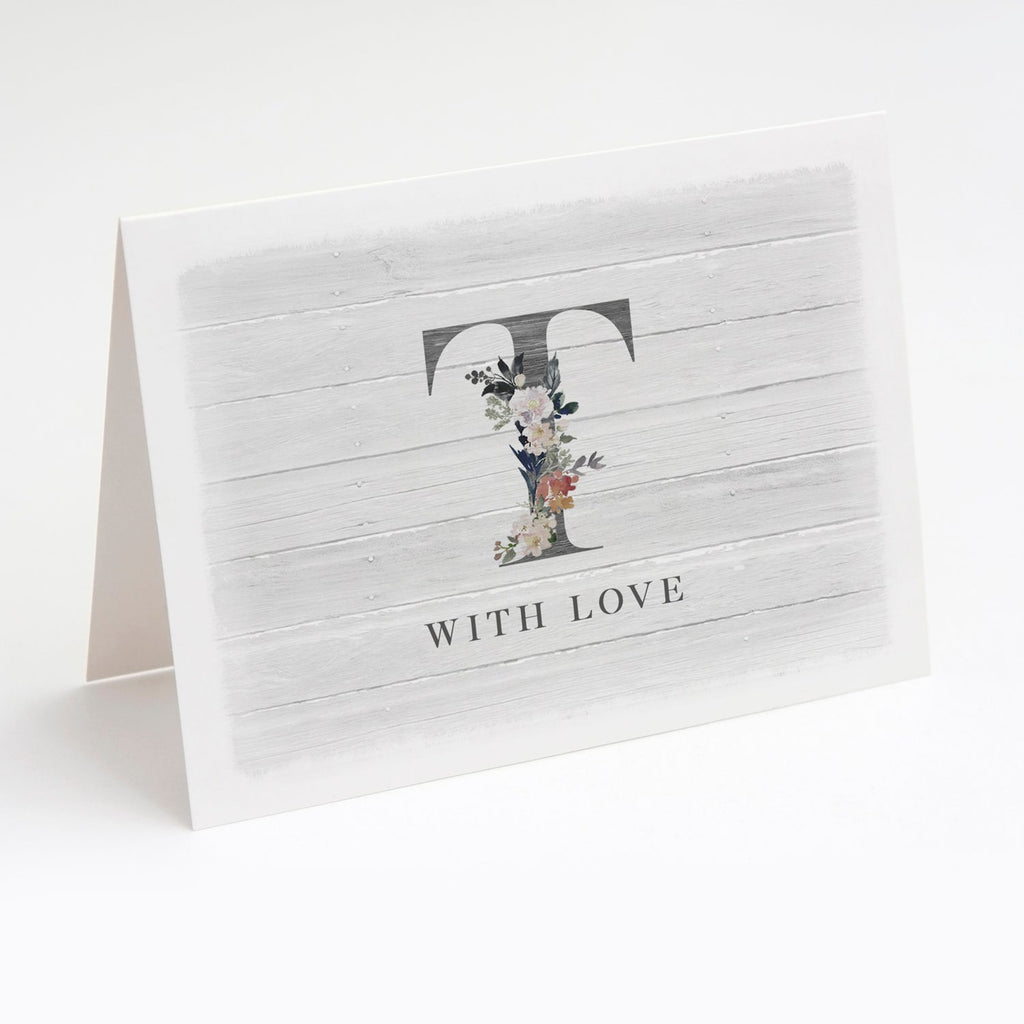 Monogram Note Card Set with Custom Wording – Jennifer Ditterich Designs