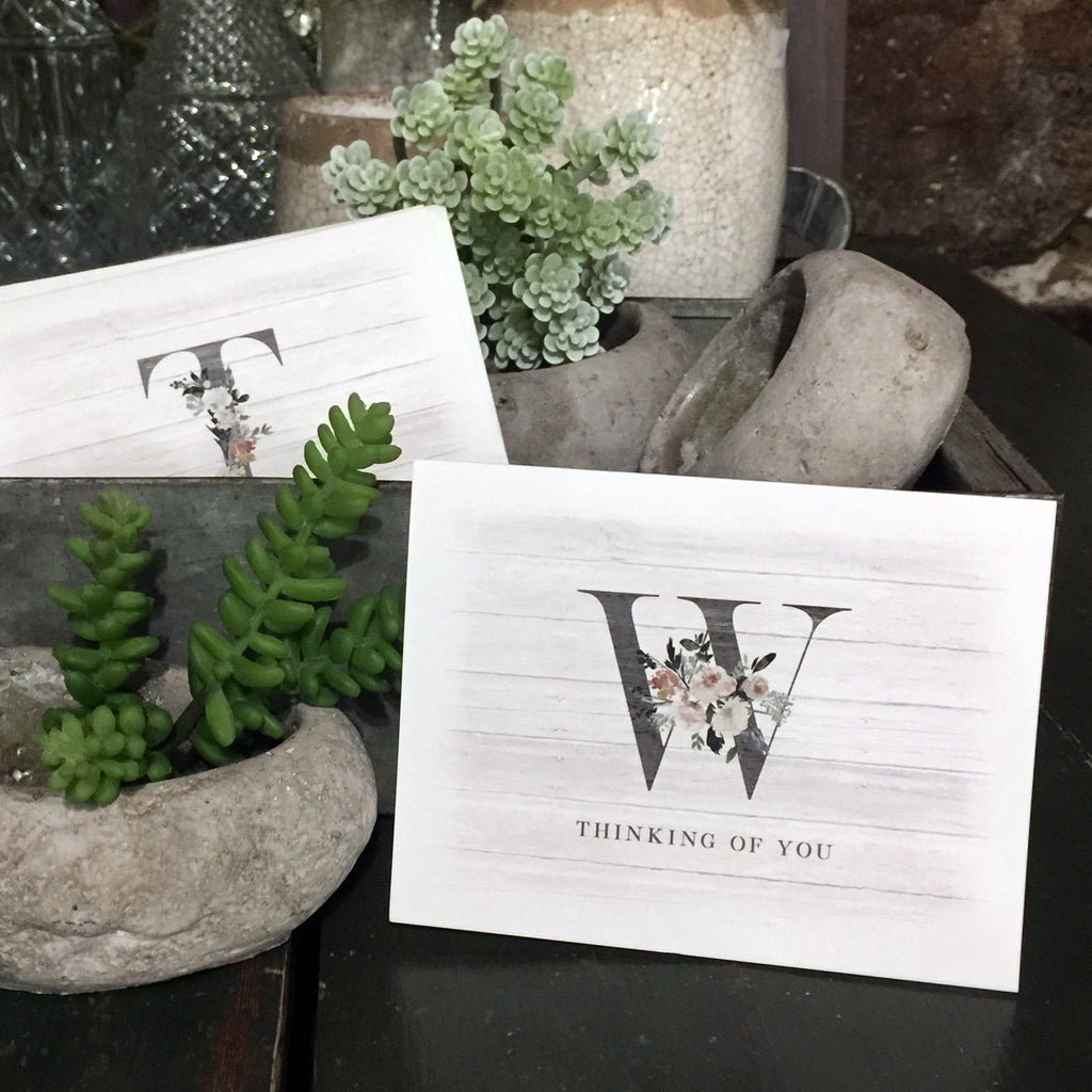Monogram Thinking of You Note Card Set – Jennifer Ditterich Designs