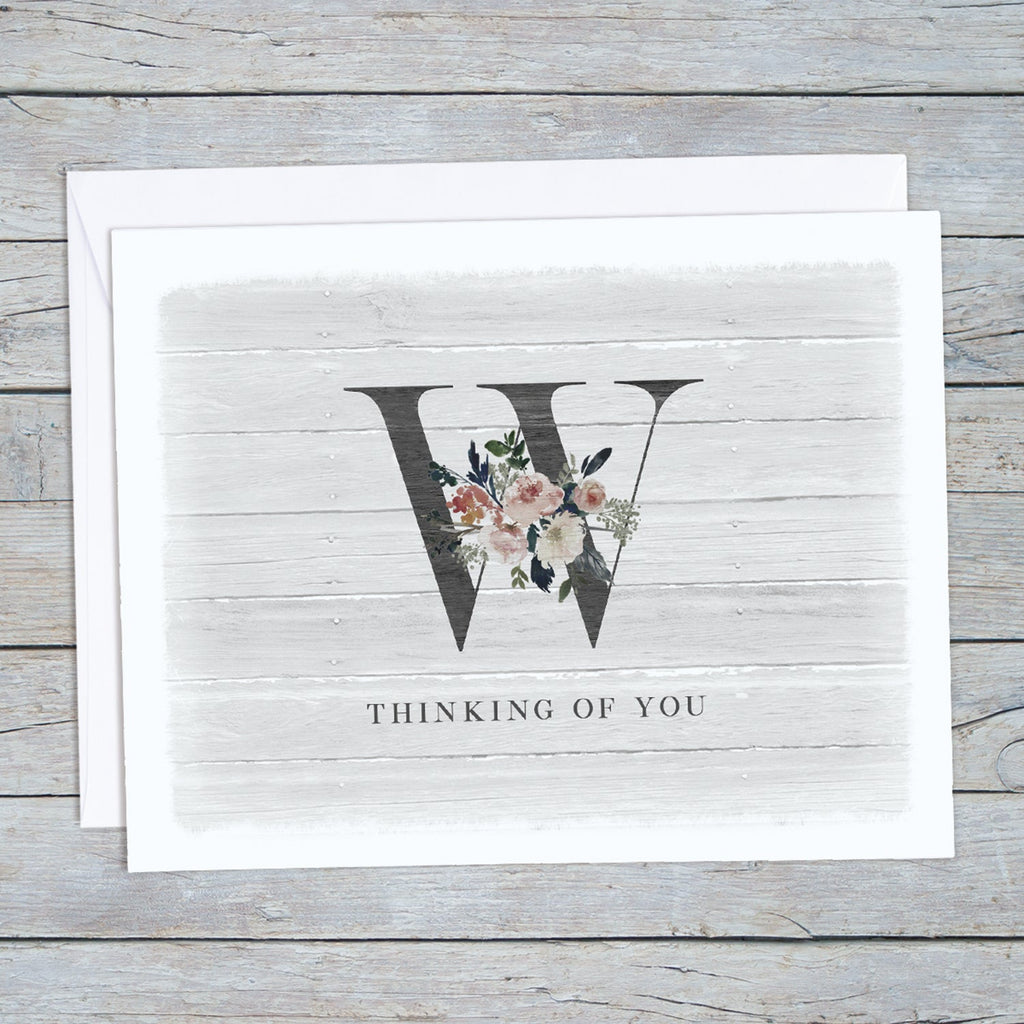 Monogram Thinking of You Note Card Set – Jennifer Ditterich Designs