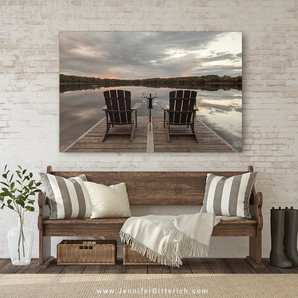 Relaxing at the Lake Canvas Print - Lake Home Decor Art – Jennifer ...